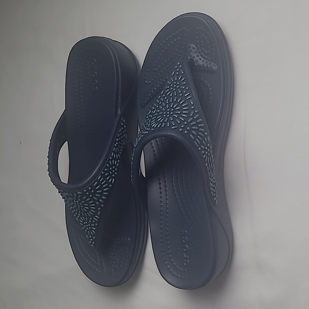 Crocs Monterrey Diamante Dual Comfort Slip On Wedge S… - Gem